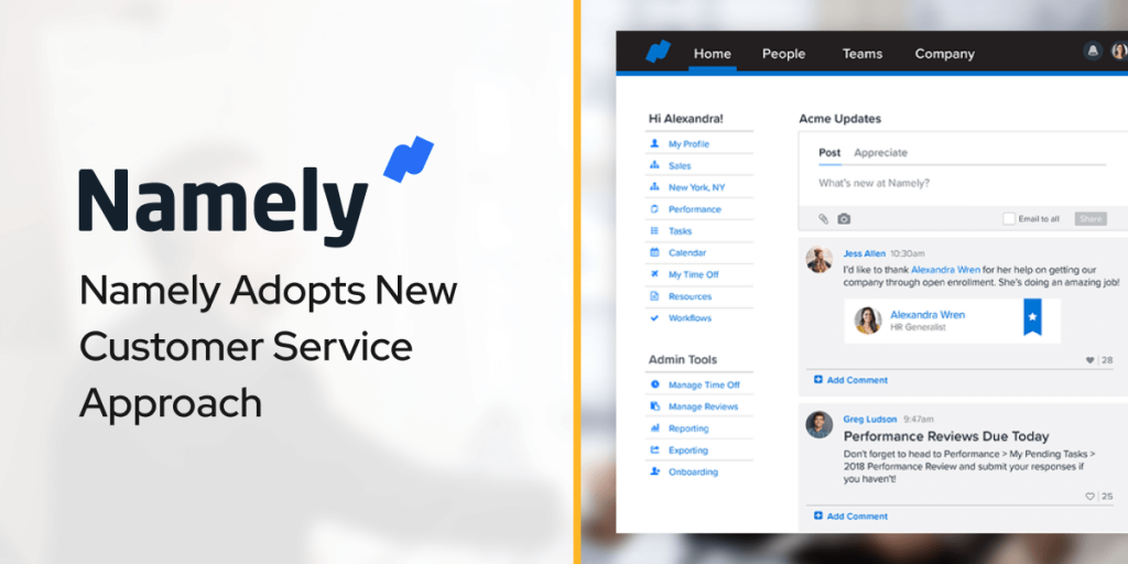 Namely Adopts New Customer Service Approach